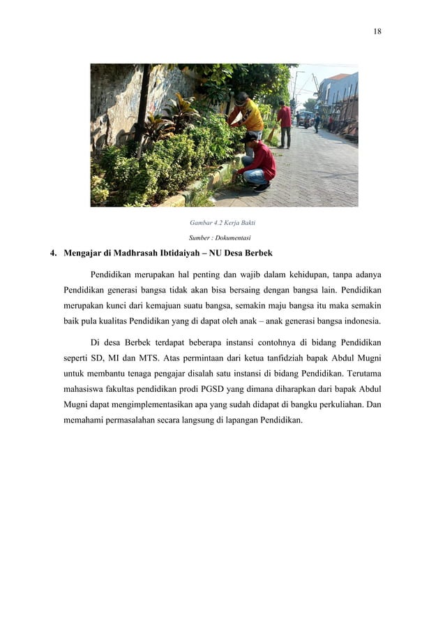 LAPORAN AKHIR PROGRAM KKN UNUSIDA BERDAYA UNIVERSITAS NAHDLATUL ULAMA SIDOARJO DESA BERBEK ...