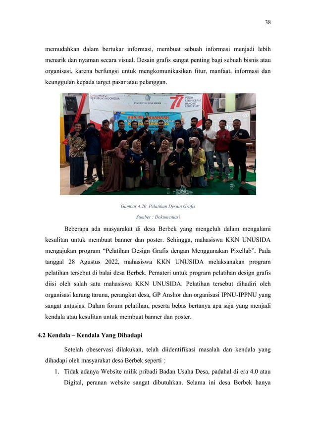 LAPORAN AKHIR PROGRAM KKN UNUSIDA BERDAYA UNIVERSITAS NAHDLATUL ULAMA SIDOARJO DESA BERBEK ...