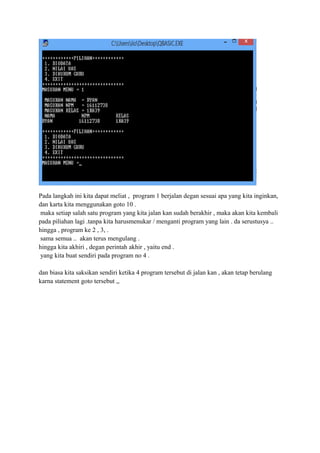 Laporan akhir qbasic . ujian | PDF