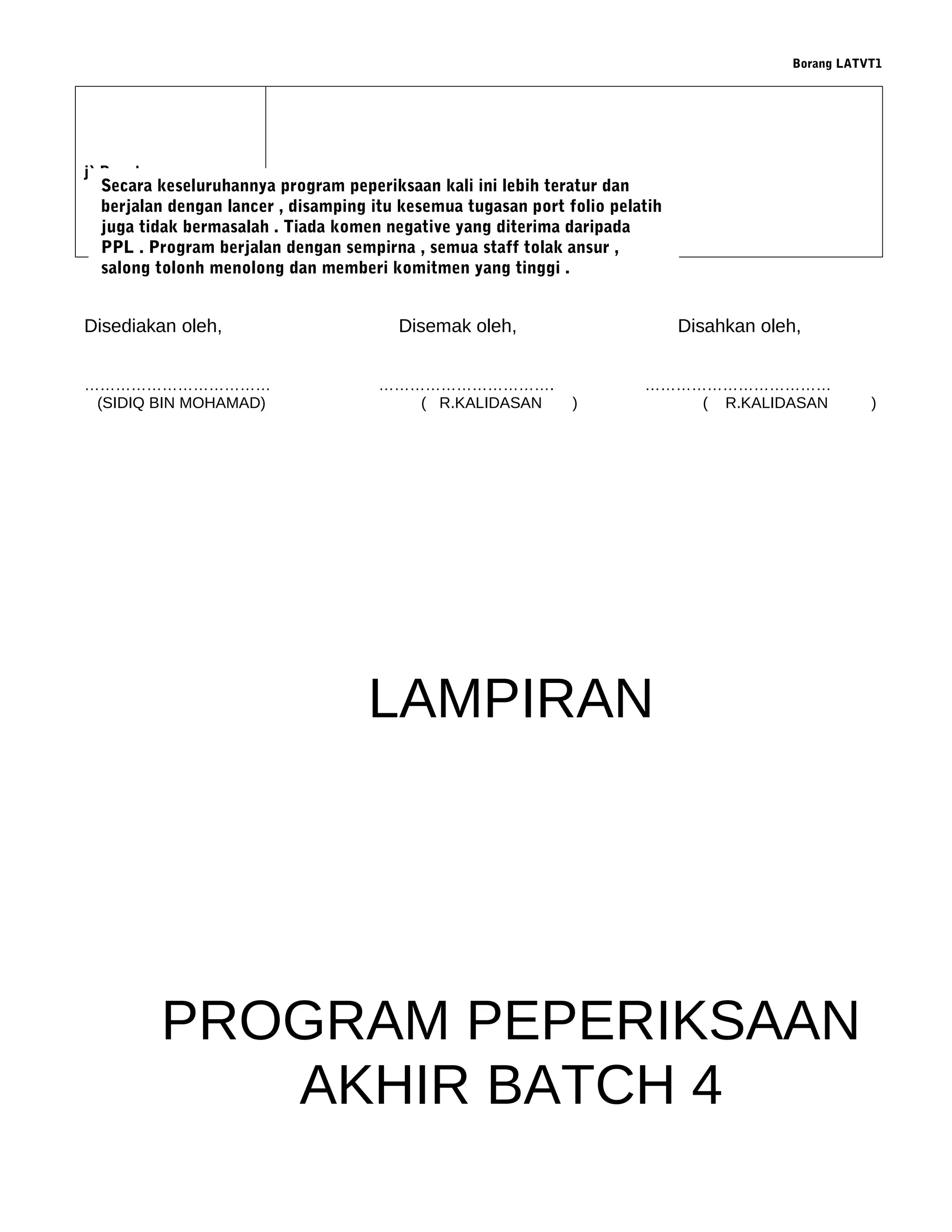 Laporan aktiviti & program ppl visit & stdnt interview session | DOC