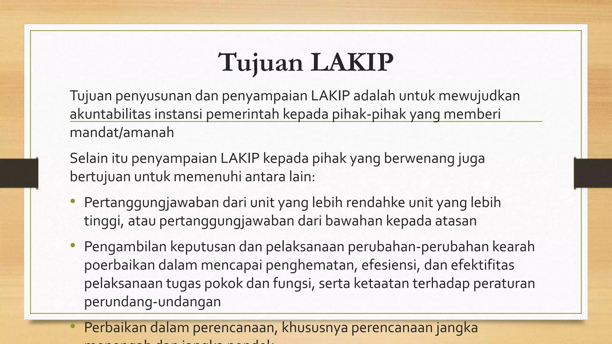 Laporan akuntabilitas kinerja instansi pemerintah | PPTX