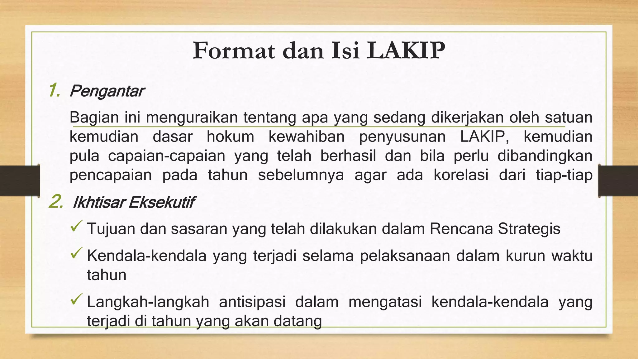 Laporan akuntabilitas kinerja instansi pemerintah | PPTX