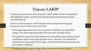 Laporan akuntabilitas kinerja instansi pemerintah | PPTX