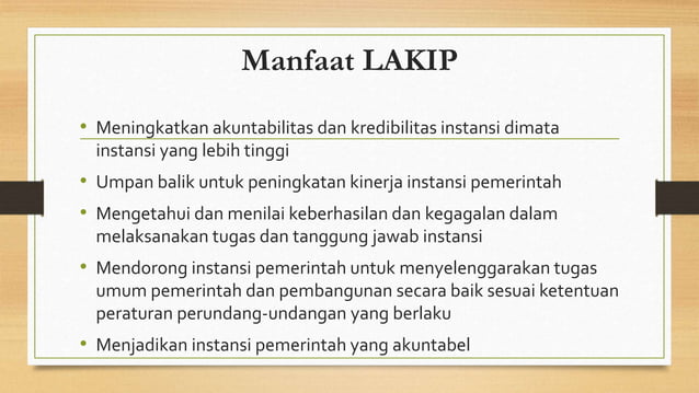 Laporan akuntabilitas kinerja instansi pemerintah | PPTX