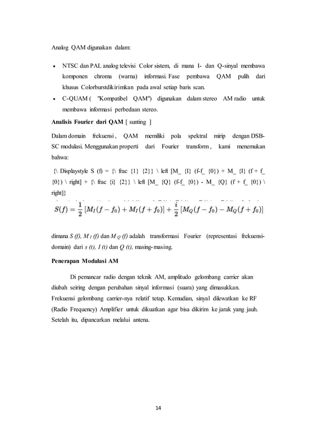 Materi Amplitude Modulation (AM) | DOCX