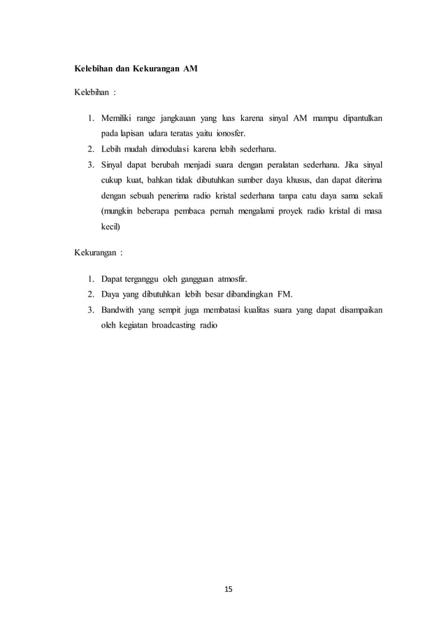 Materi Amplitude Modulation (AM) | DOCX