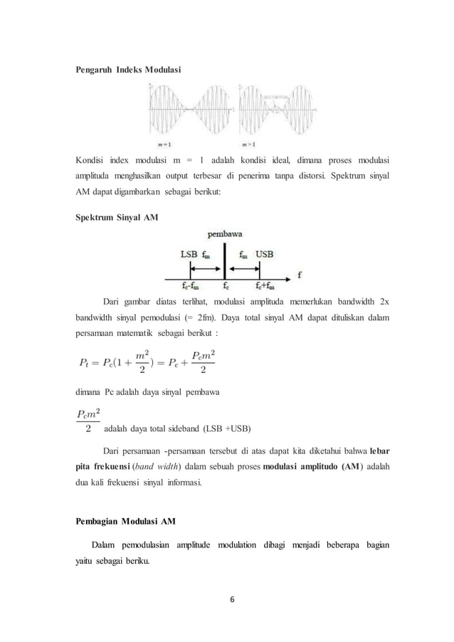 Materi Amplitude Modulation (AM) | DOCX