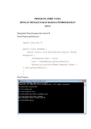 Laporan ambil nama | PDF