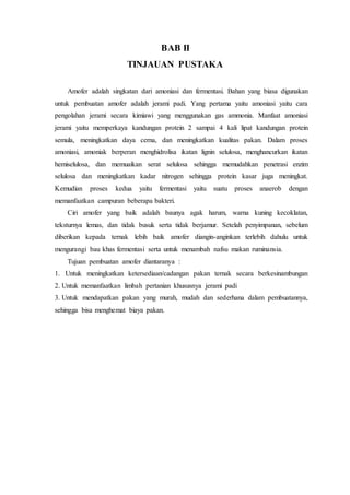 LAPORAN PRAKTIKUM PERMASALAHAN USAHA AGRIBISNIS PEMBUATAN PAKAN ...