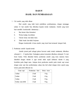 LAPORAN PRAKTIKUM PERMASALAHAN USAHA AGRIBISNIS PEMBUATAN PAKAN ...