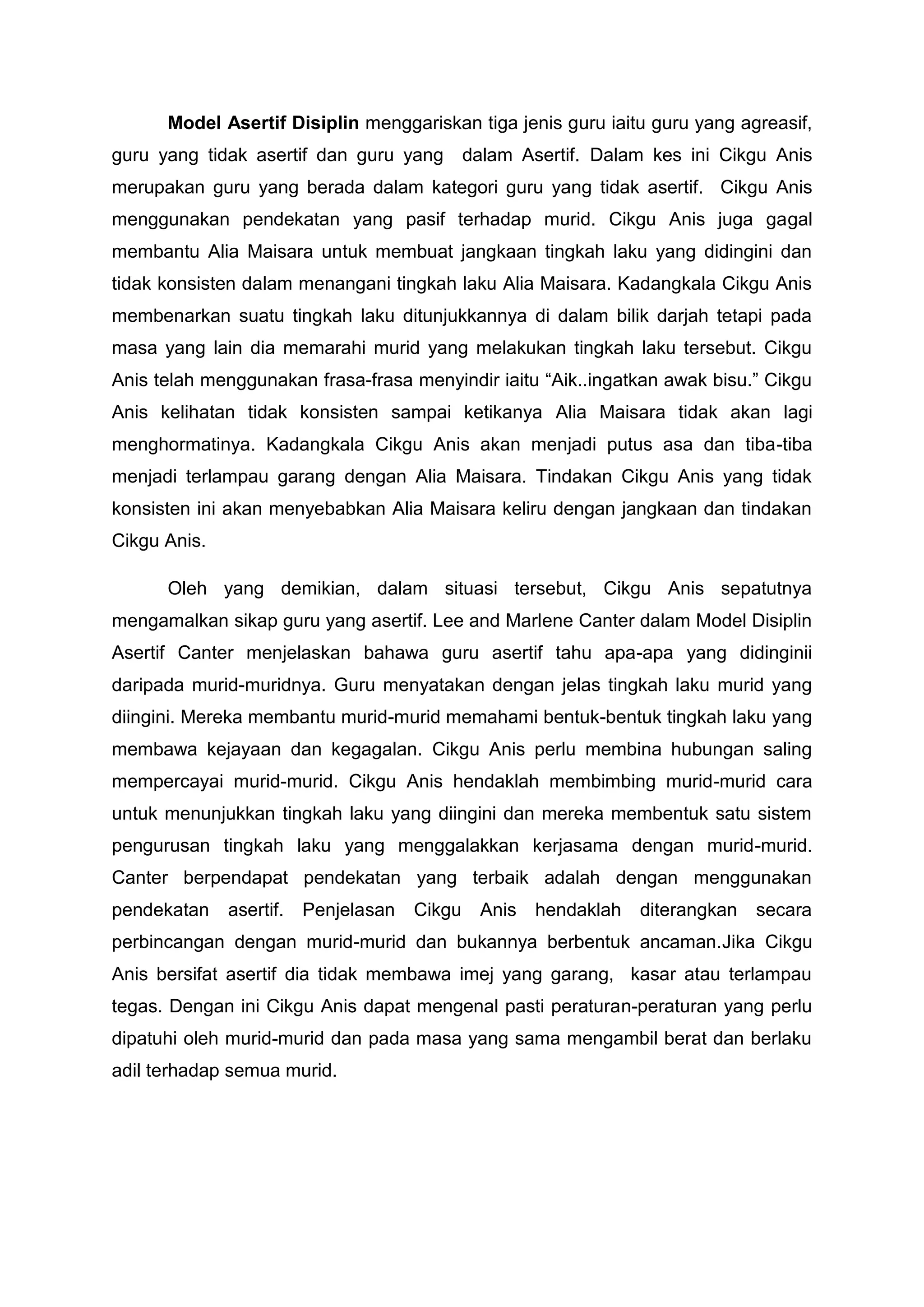 Laporan analisis kajian kes | DOCX