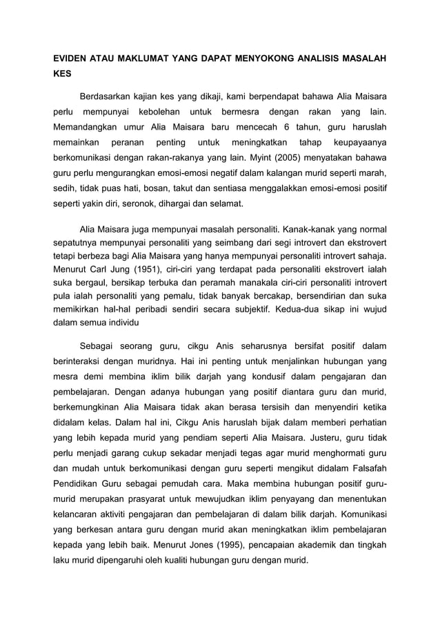 Laporan analisis kajian kes | DOCX