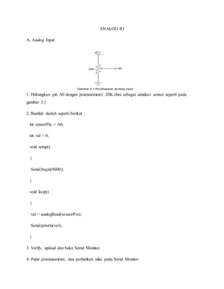 Analog Input Output | DOCX