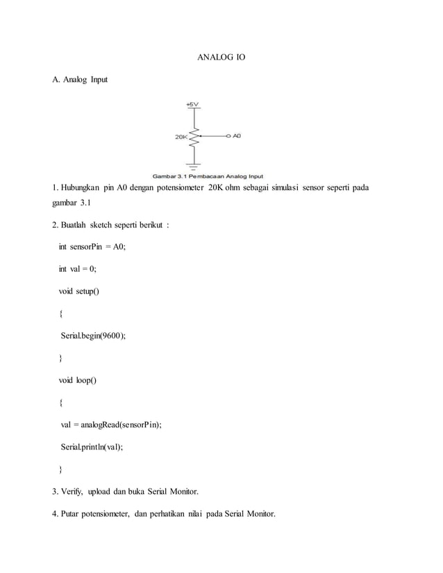 Analog Input Output | DOCX