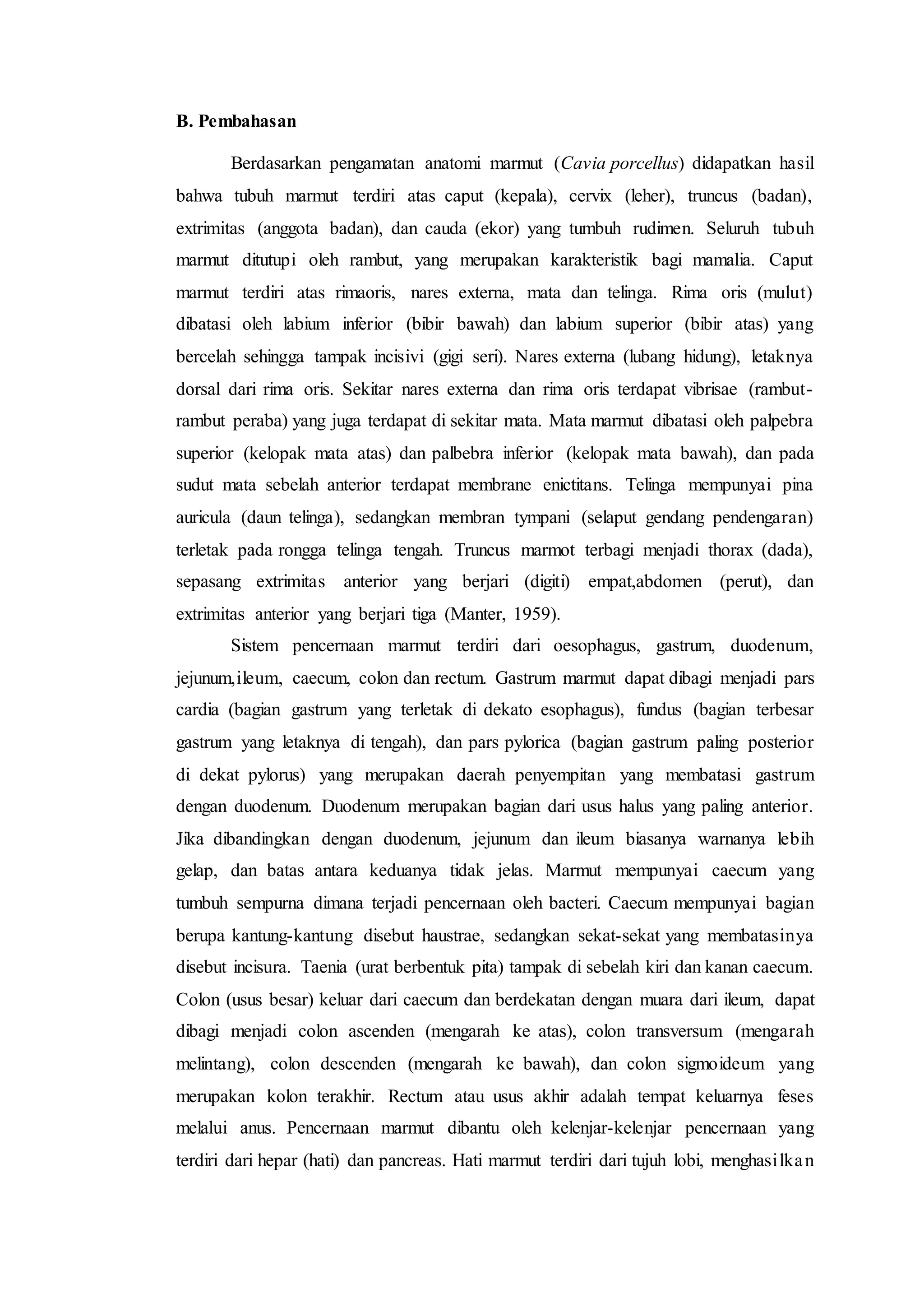 Laporan anatomi marmut | DOCX