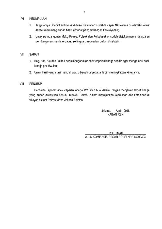 Laporan anev capaian kinerja tw 1 | DOCX