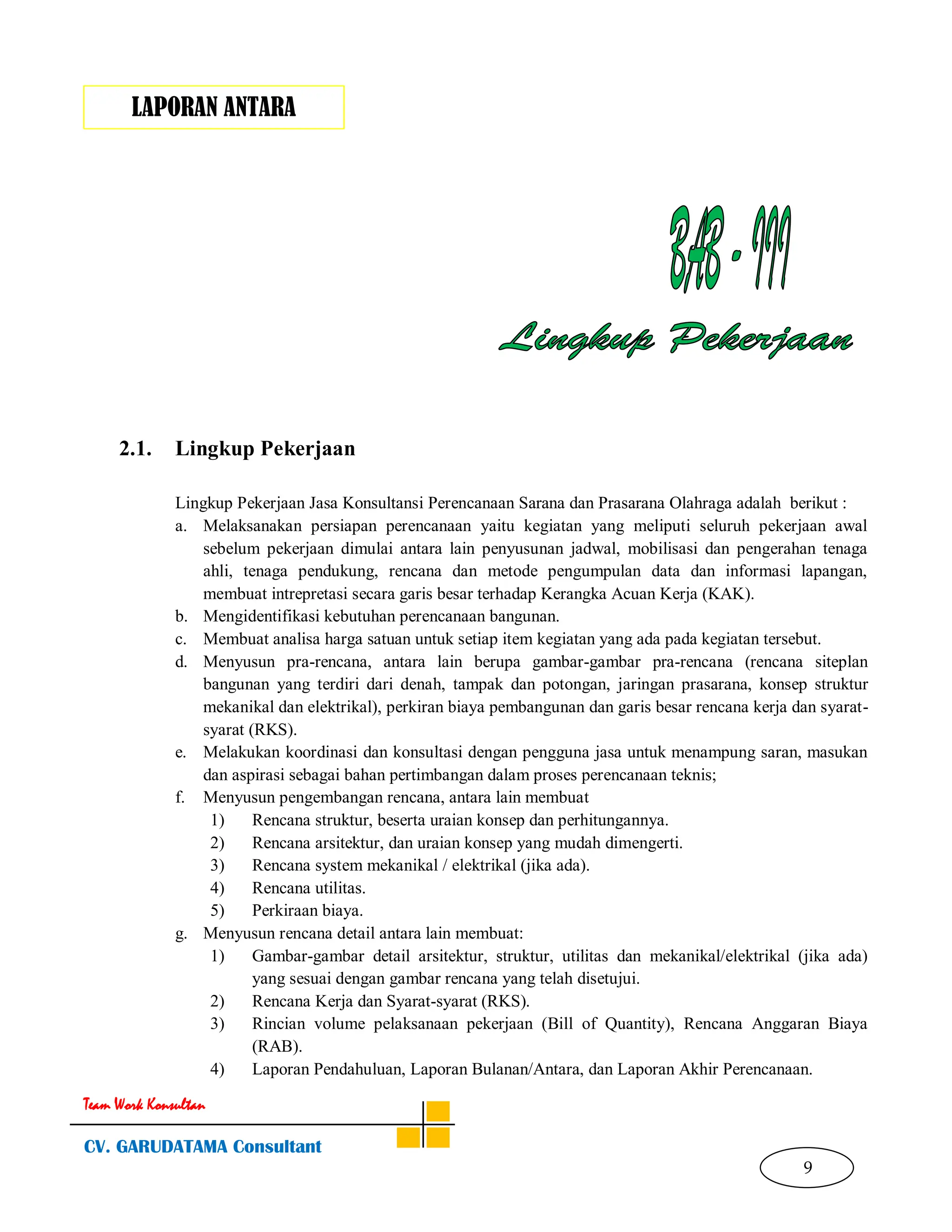Laporan ANTARA untuk konsultan perencana.pdf