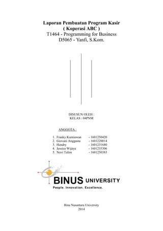 Laporan aplikasi probis | DOCX