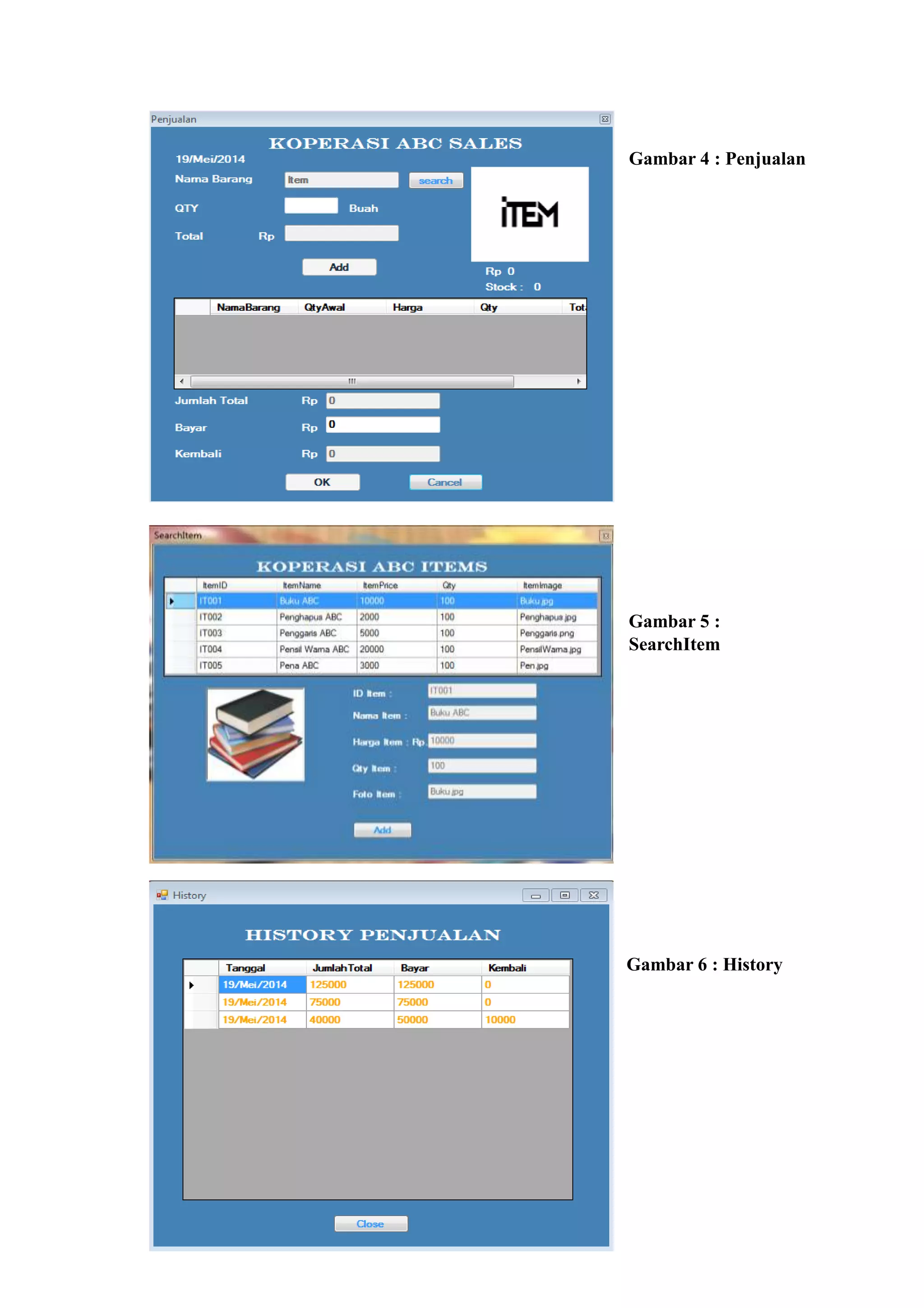 Laporan Aplikasi Kasir Sederhana (KOPERASI ABC) | DOCX