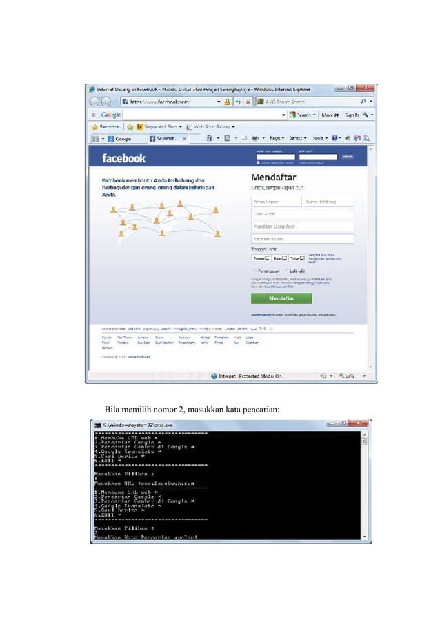 Laporan program browser menggunakan bahasa pemograman java | PDF