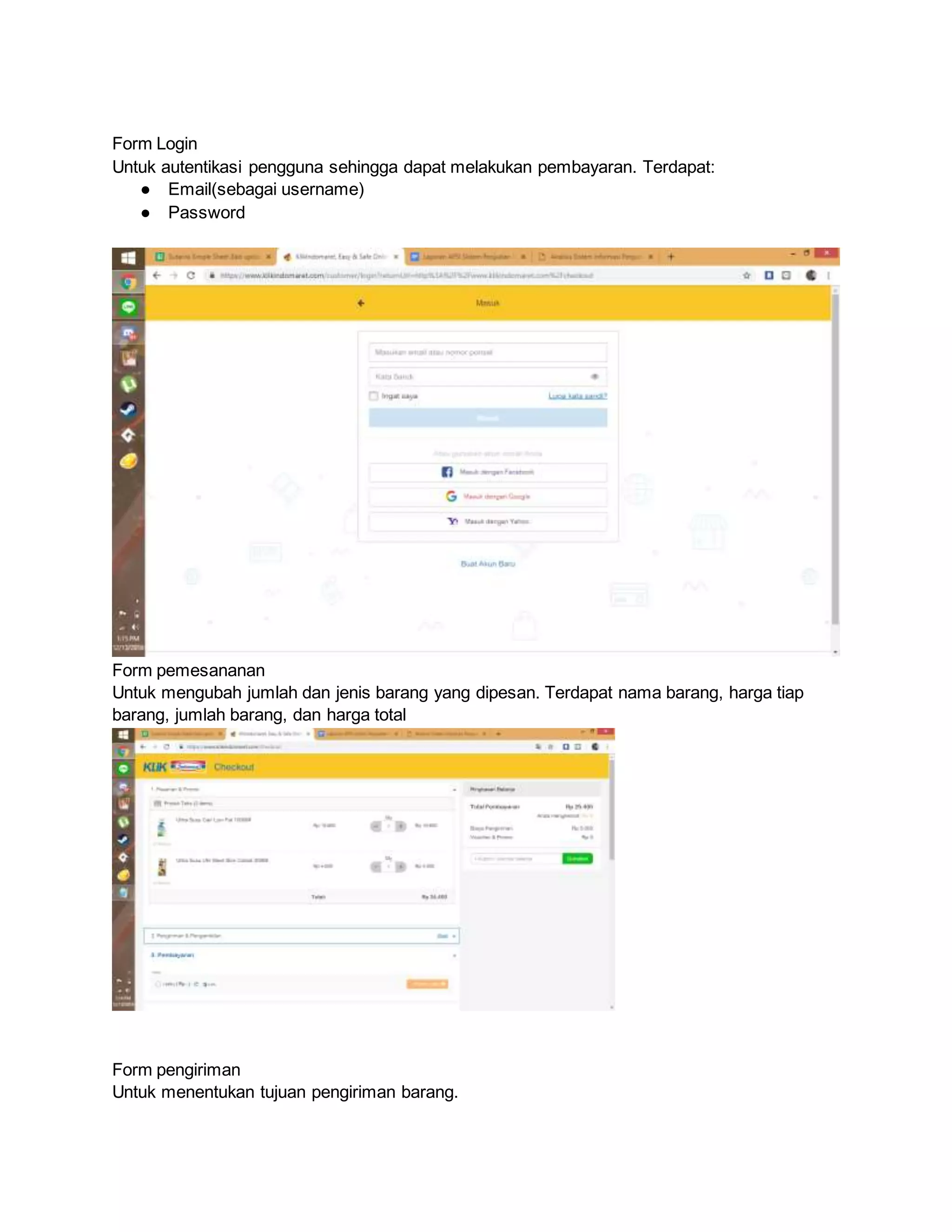 Laporan apsi sistem penjualan indomaret | PDF