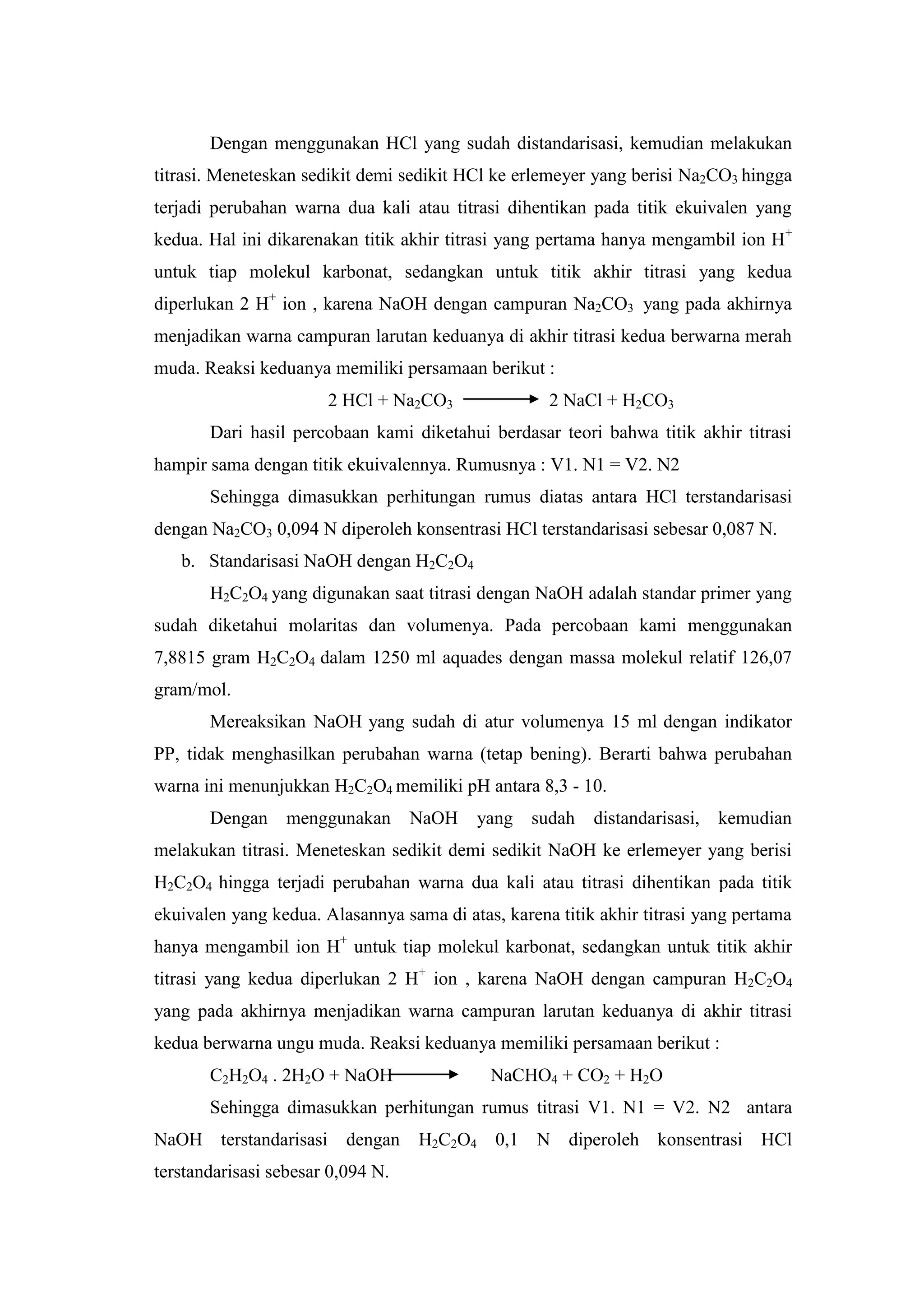 Laporan praktikum asidialkalimetri | PDF