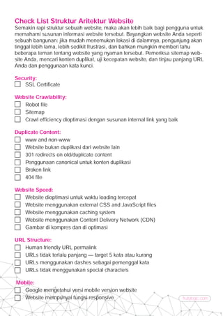 Check list free gratis laporan audit SEO | PDF