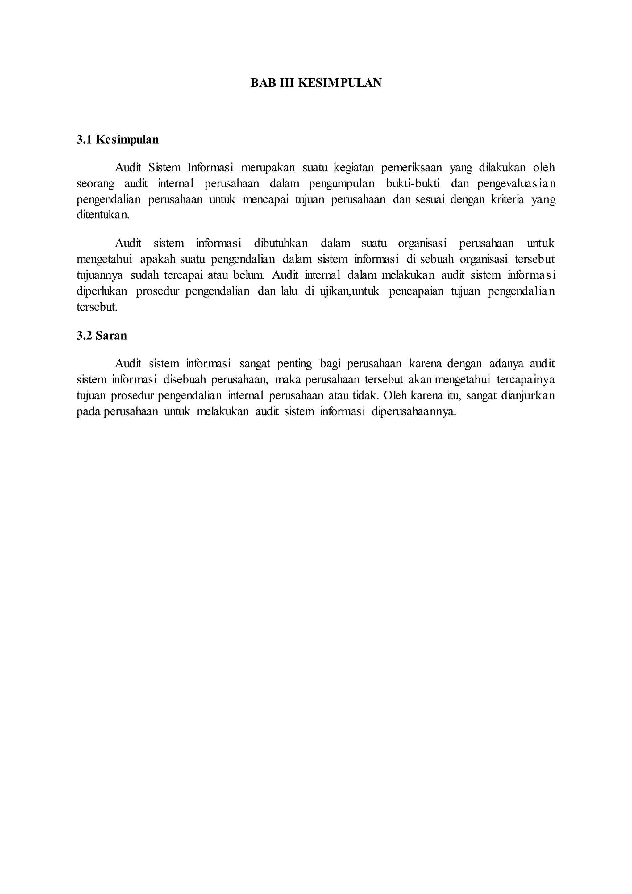 Laporan audit tsi | DOCX