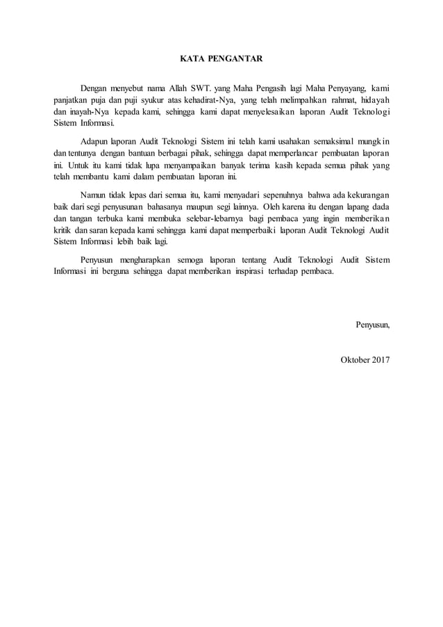 Laporan audit tsi | DOCX