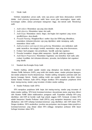 Laporan audit tsi | DOCX