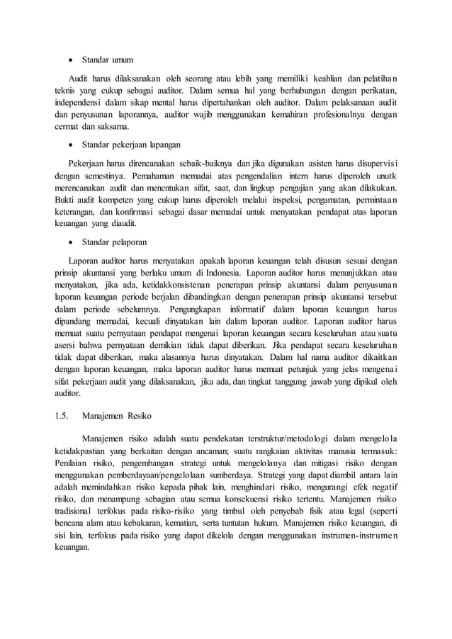 Laporan audit tsi | DOCX