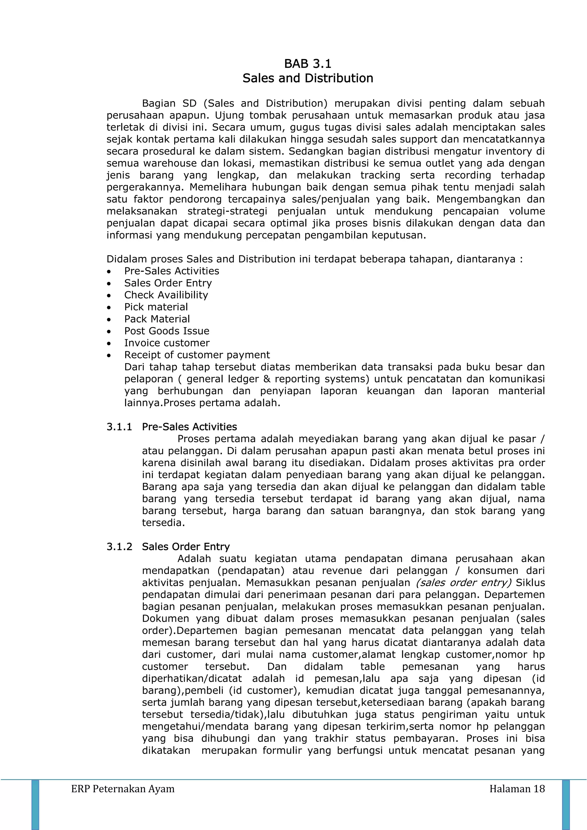 Simulasi ERP Peternakan Ayam Petelur | PDF