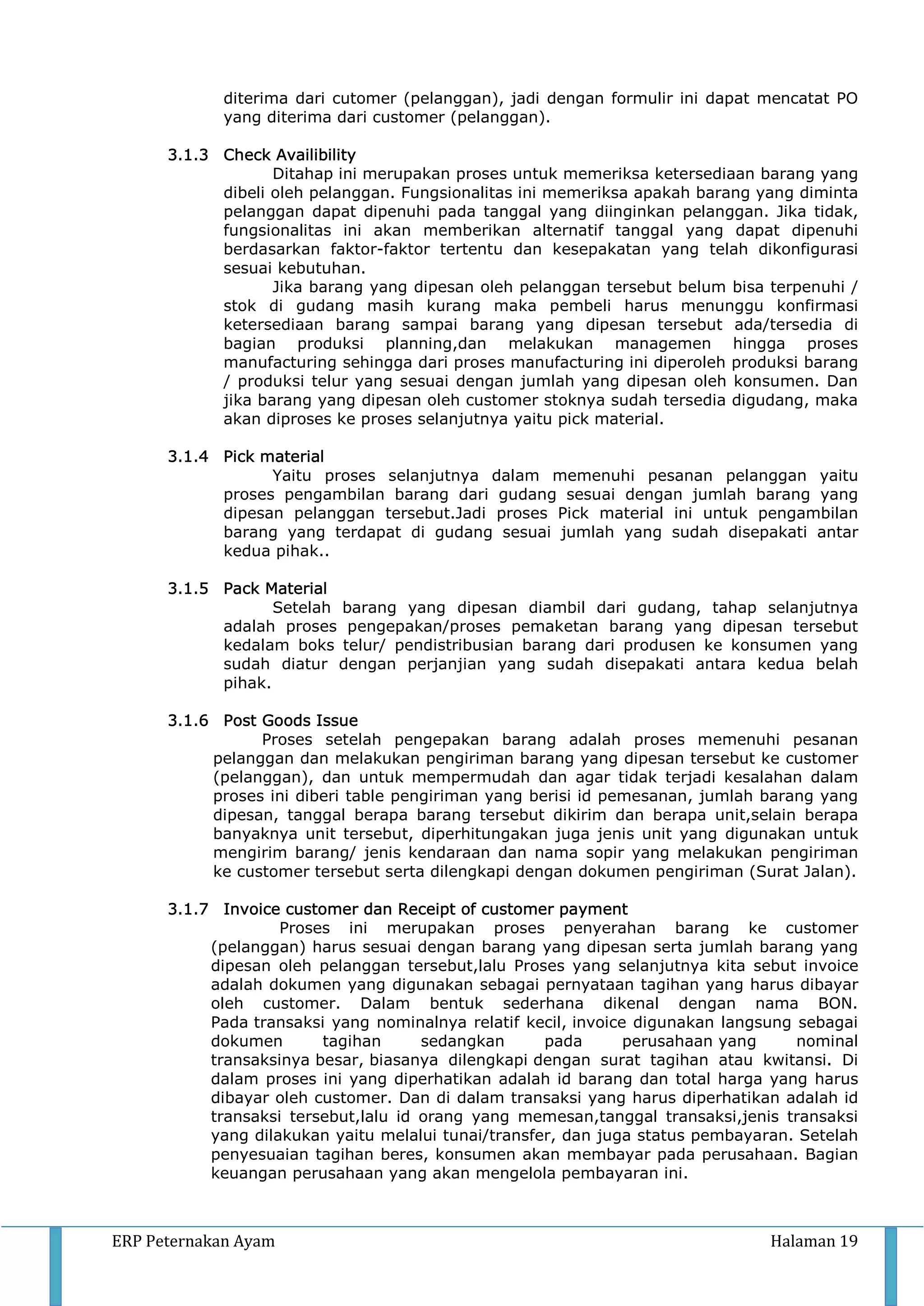 Simulasi ERP Peternakan Ayam Petelur | PDF