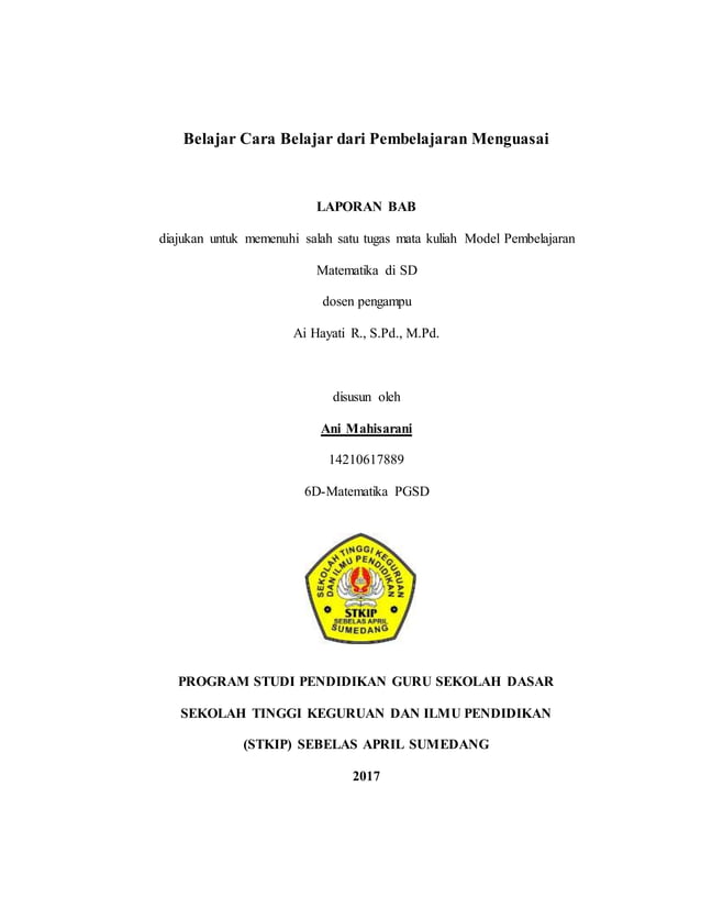 Laporan Bab Buku Models of Teaching | PDF