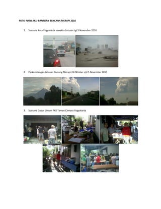 Laporan bantuan bencana merapi 2010 | PDF
