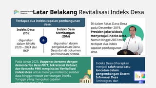 Laporan Bappenas - Paparan Laporan Deputi Regional Sosialisasi Indeks ...