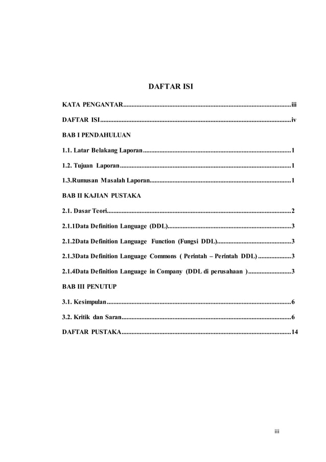 Laporan Basis Data (DDL) | DOCX