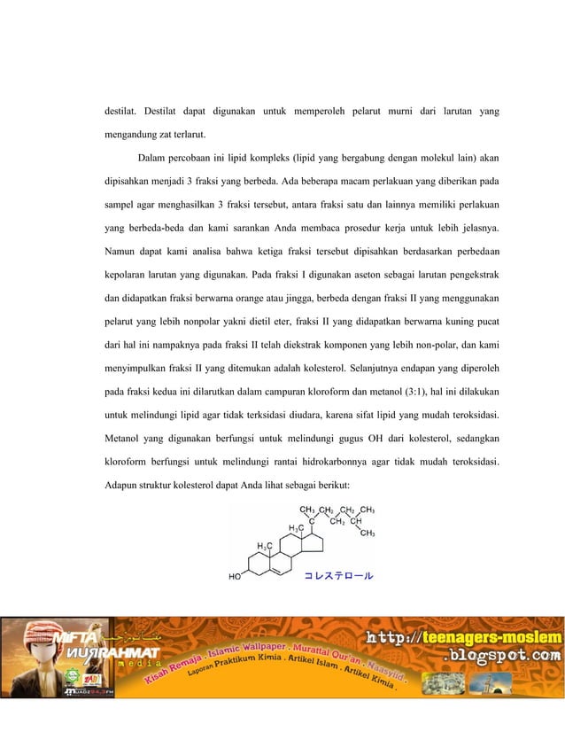 Laporan biokimia ekstraksi dan pemisahan lipid kompleks revisi | PDF