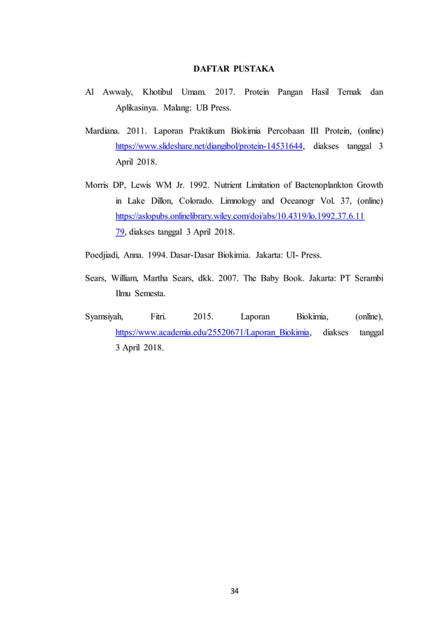 Laporan Biokimia Praktikum Protein: Uji Unsur-Unsur Protein, Uji ...