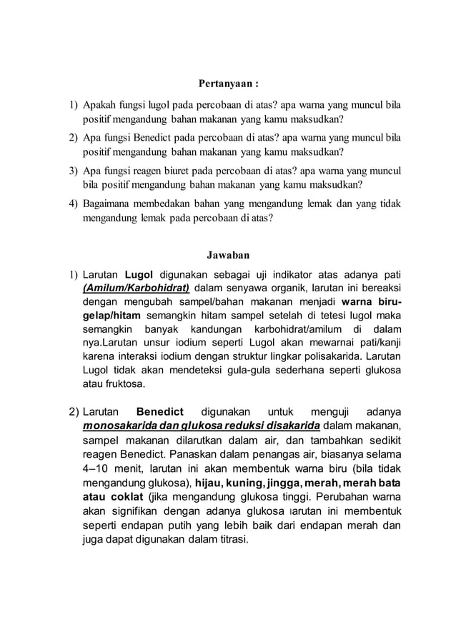 Laporan BIOLOGI praktikum pencernaan kelas XI MIA | DOCX