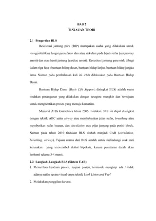 LAPORAN BASIC LIFE SUPPORT (BLS) | PDF