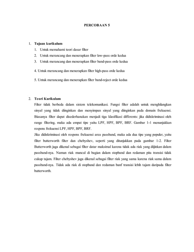 Laporan bab 5 | PDF