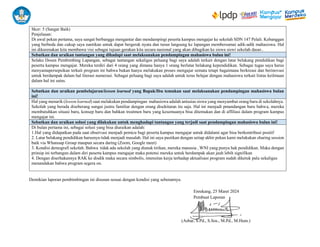 Laporan Bulan I DPL Kampus Mengajar Tujuh | PDF