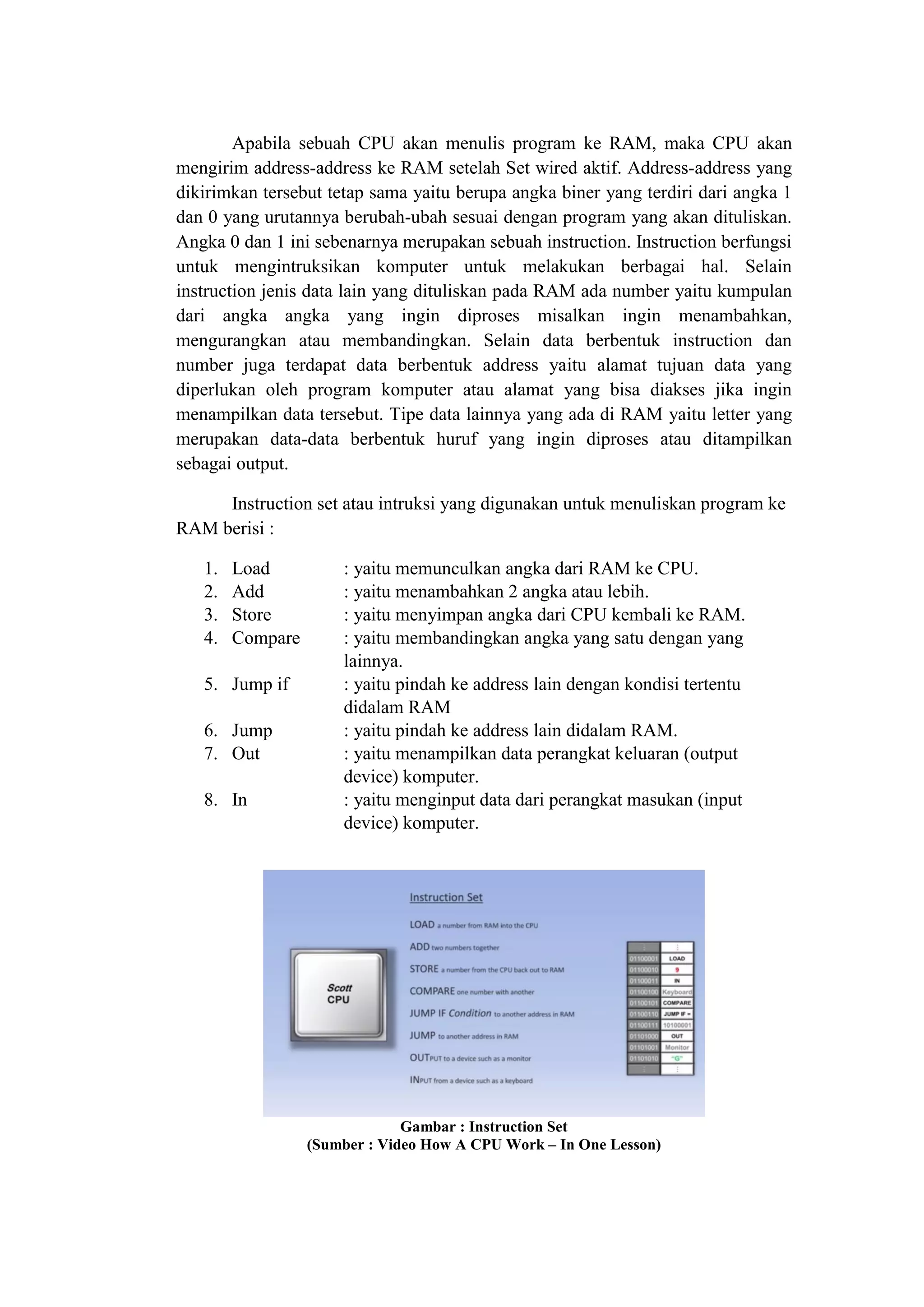 Organisasi dan Arsitektur Komputer - Cara Kerja CPU | PDF