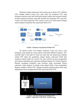 Organisasi dan Arsitektur Komputer - Cara Kerja CPU | PDF