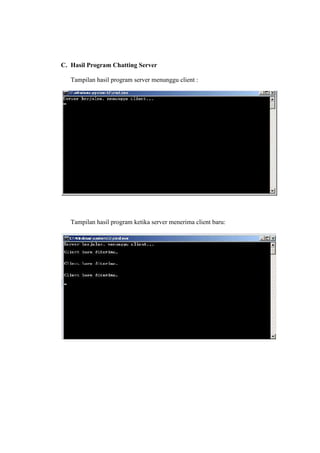 Laporan chatting server dan client | PDF