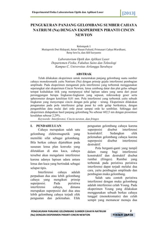 Laporan cincin newton optik | PDF