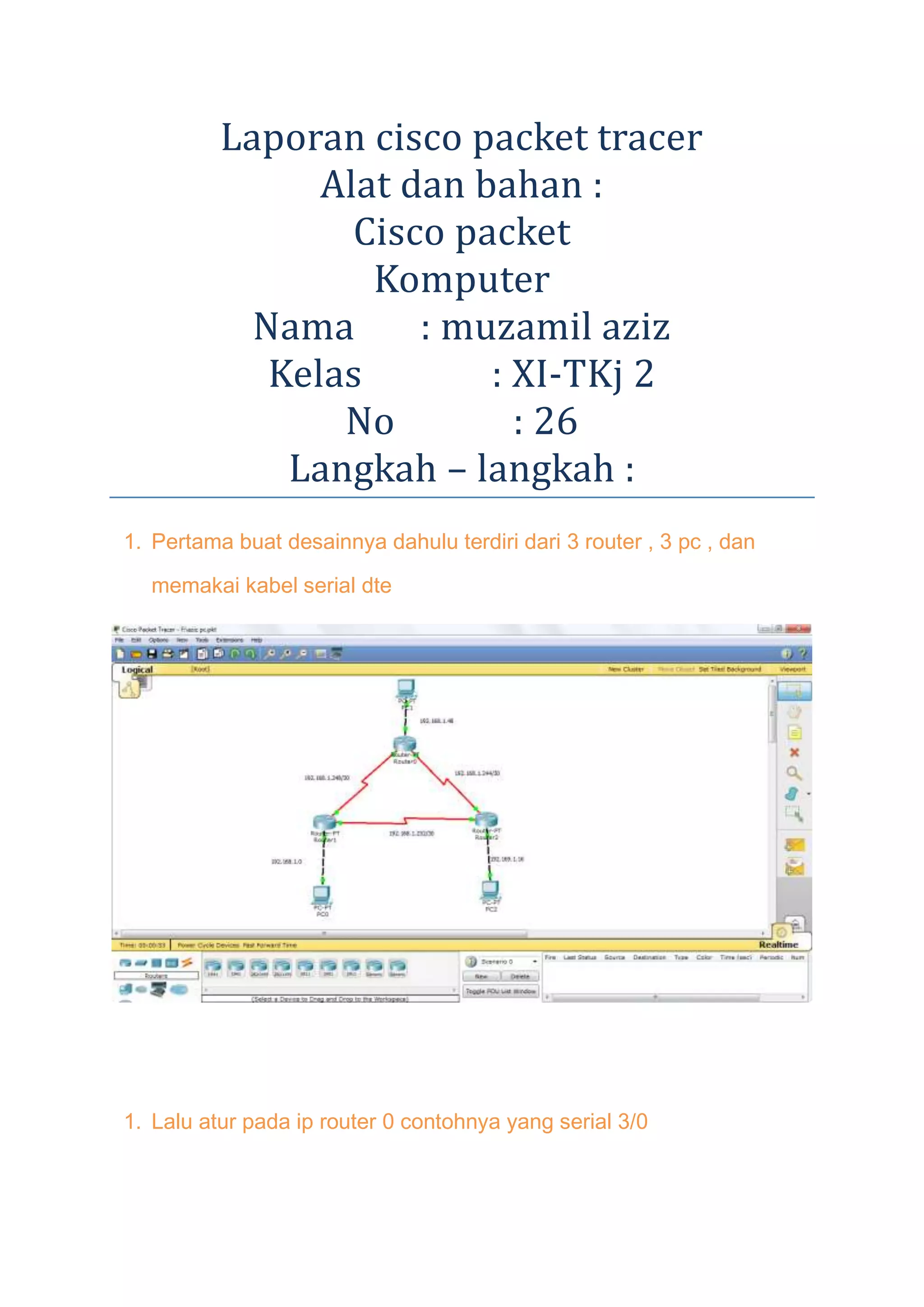 contoh cisco packet tracer azizsetres98 | DOCX