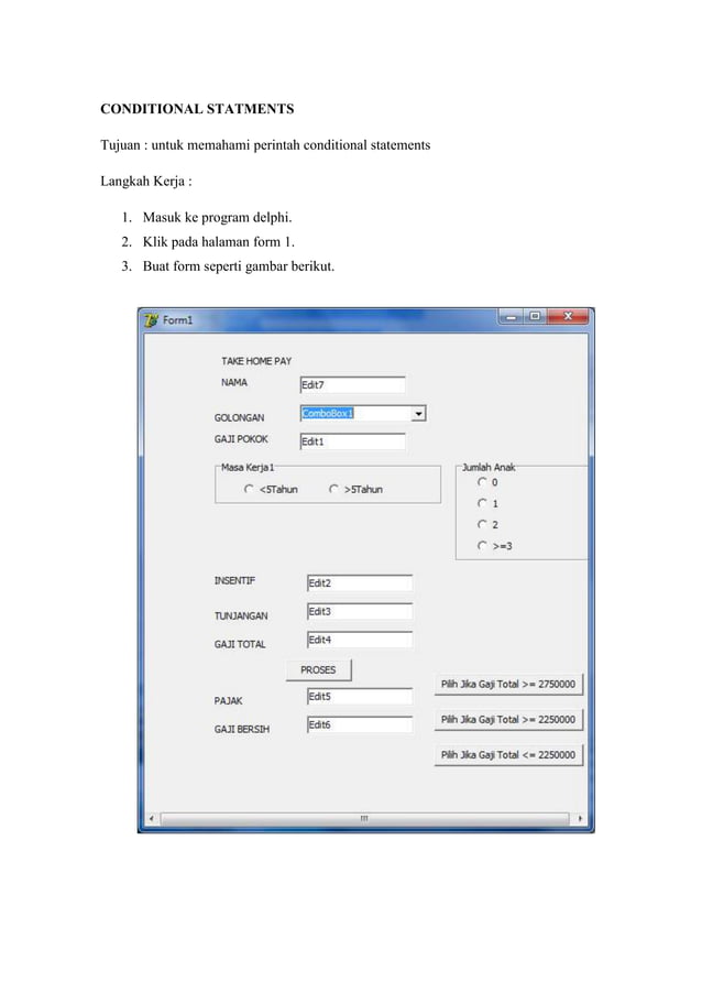Laporan conditional statements | PDF