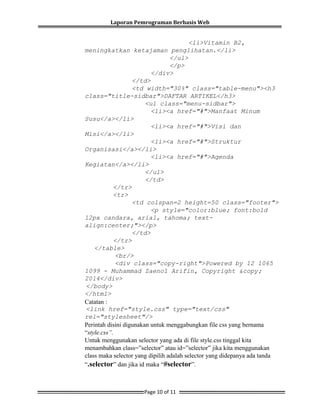 Laporan css 1210651099 | PDF